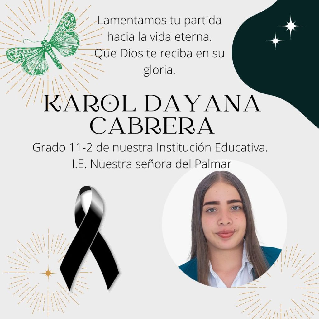 Karol Dayana Cabrera grado 11-2 por siempre en nuestro corazón ...